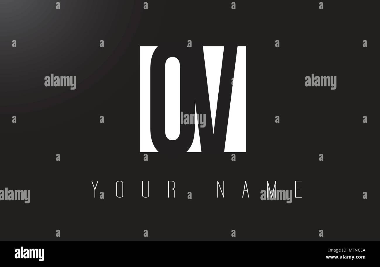 OV Letter Logo With Black and White Letters Negative Space Design Stock ...