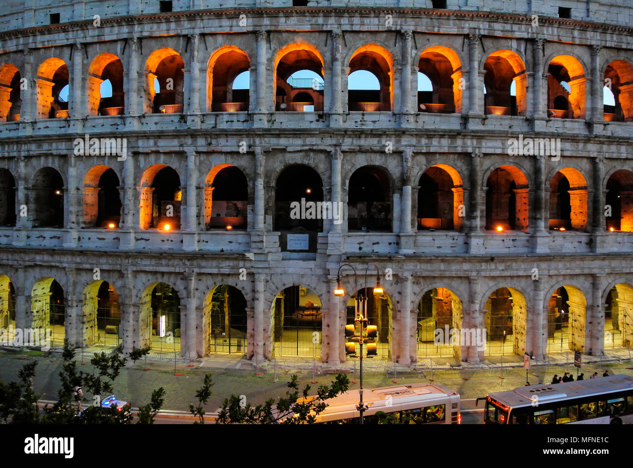 colosseum at night, rome, italy Stock Photo - Alamy