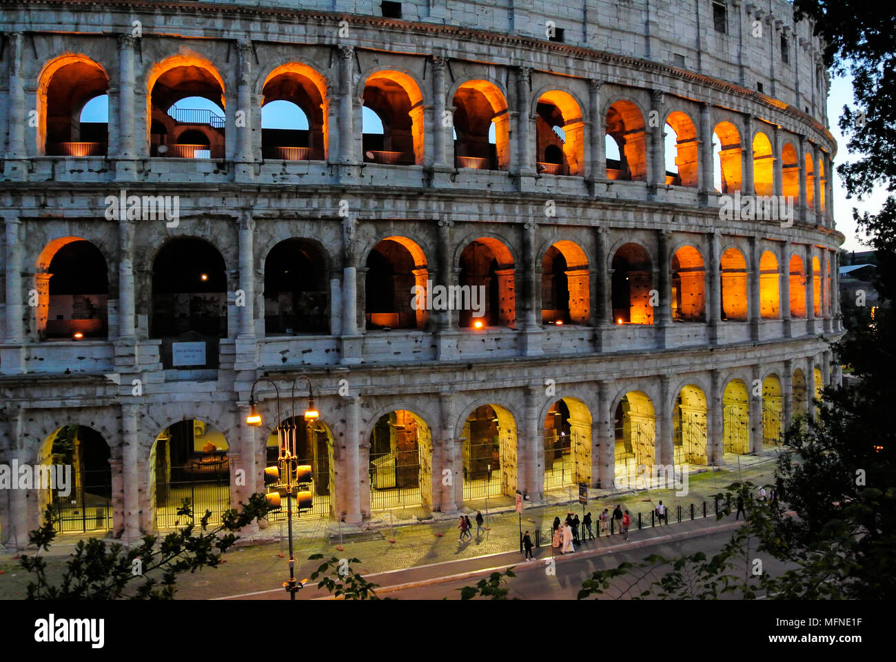 colosseum at night, rome, italy Stock Photo - Alamy