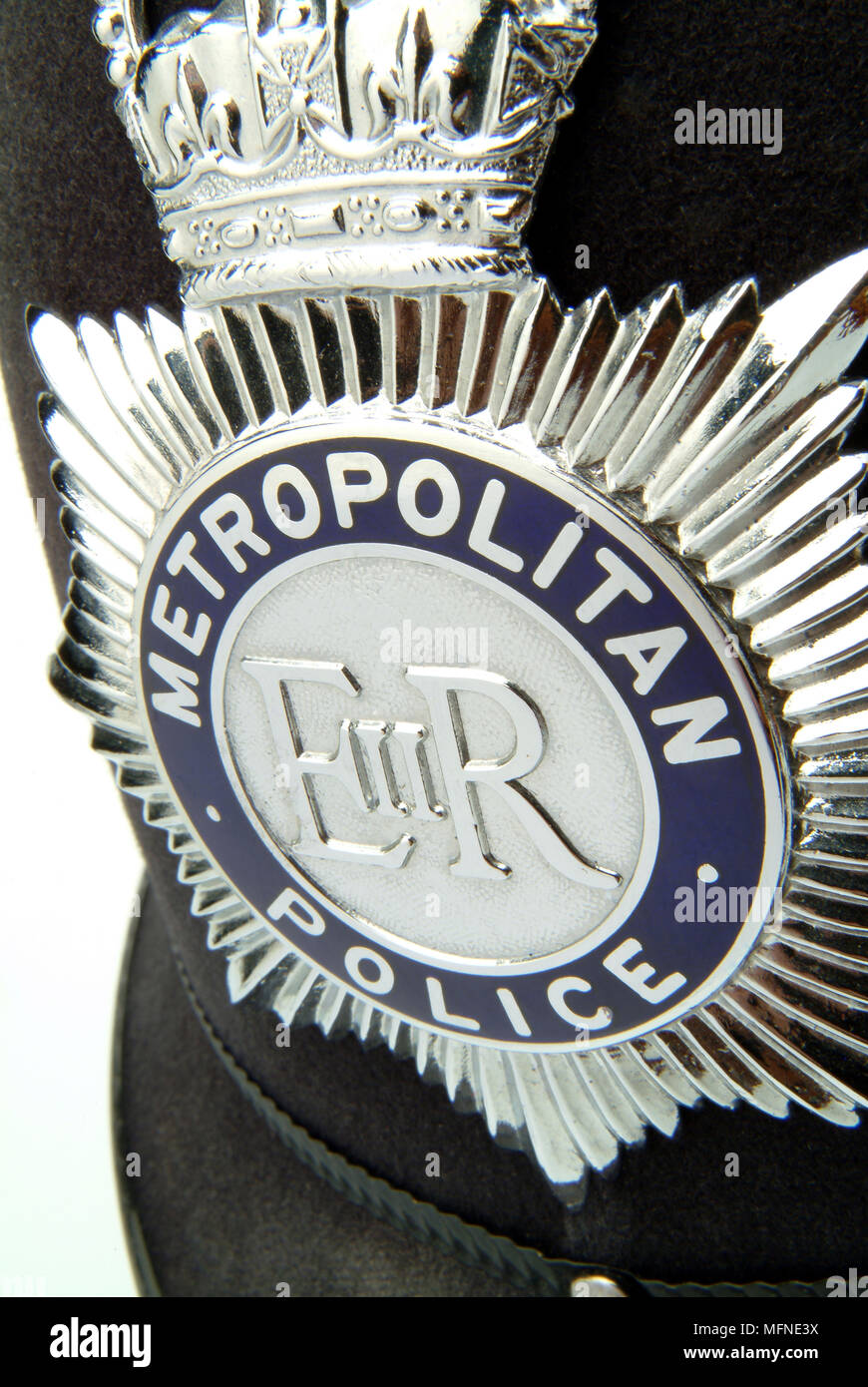 Close-up of a police badge on a police helmet Ref: CRB117 10024 049 ...