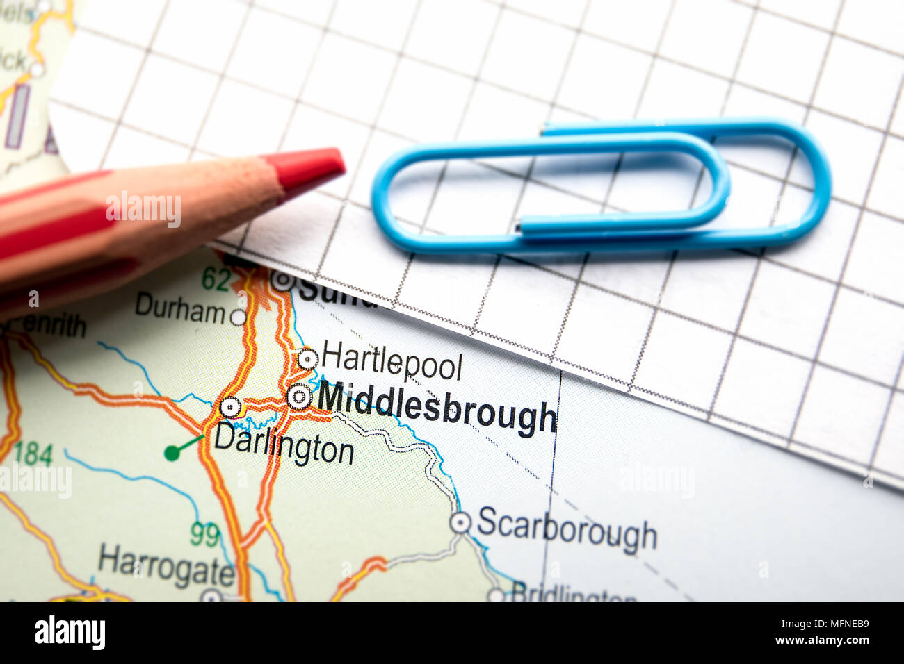 Middlesbrough map hi-res stock photography and images - Alamy