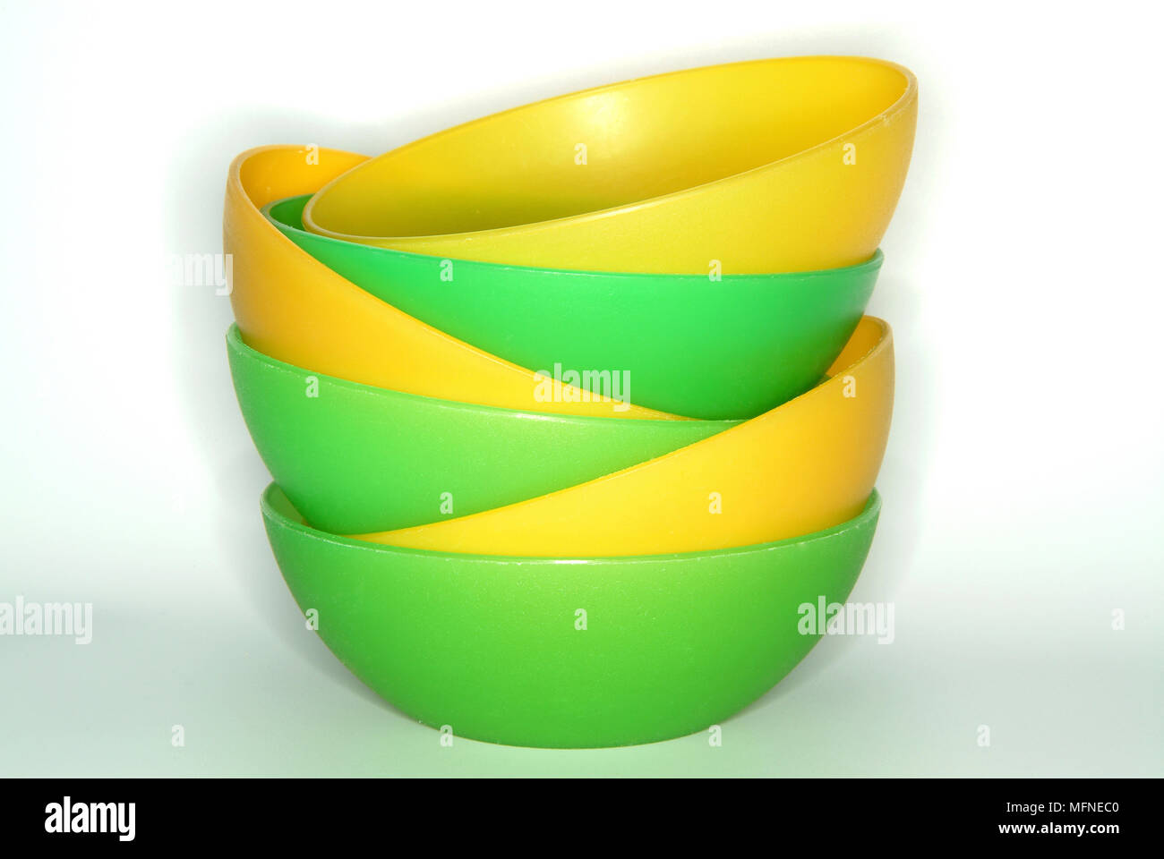 Close-up of a stack of plastic bowls Ref: CRB117 10024 118 Compulsory ...
