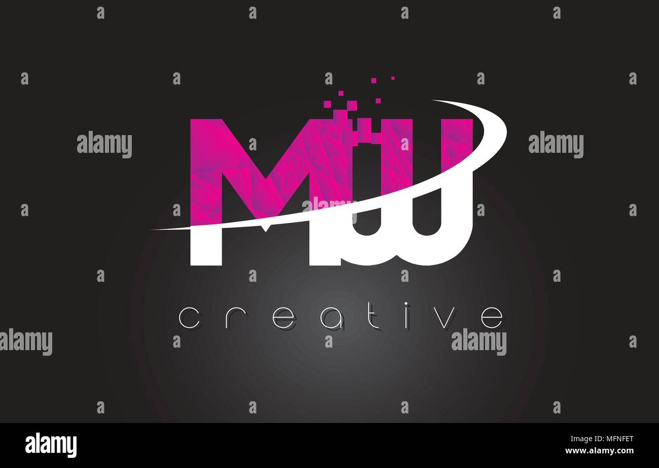 Mw letters vector vectors Stock Vector Images - Alamy