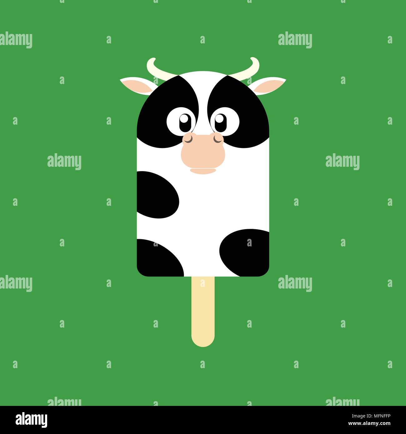 Popsicle in the shape of a Cow Stock Vector Image & Art - Alamy