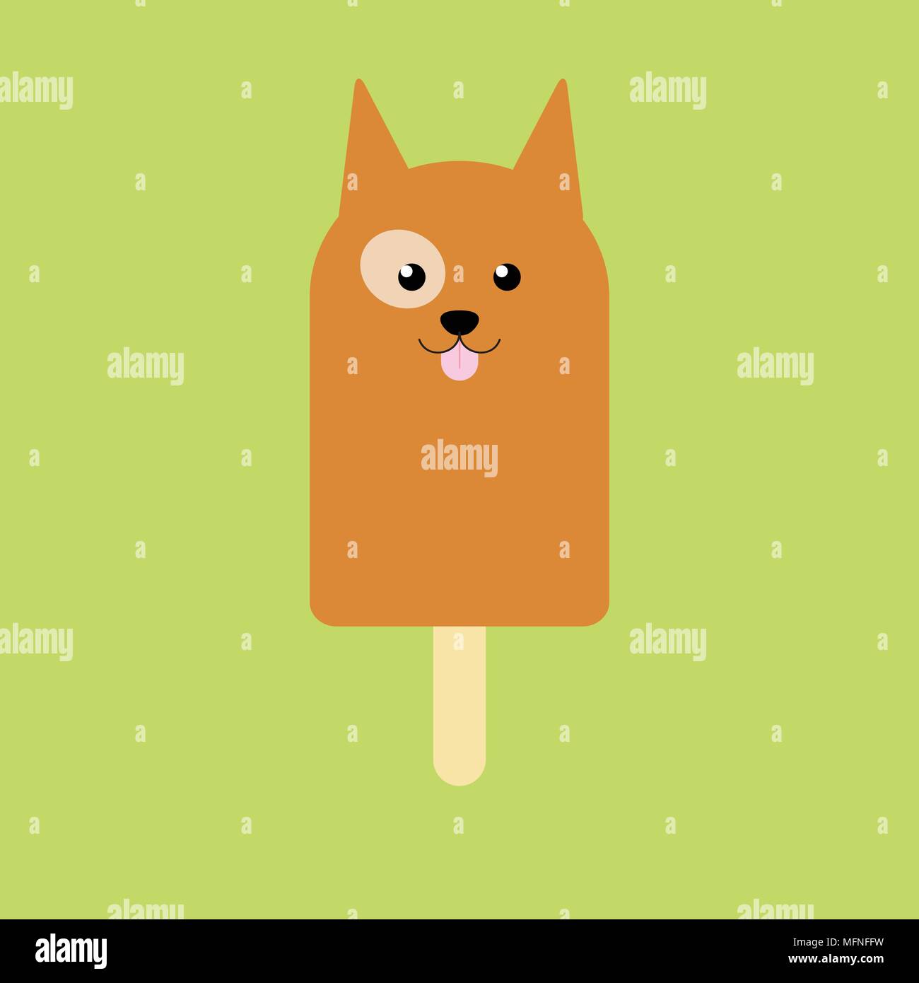 Popsicle in the shape of a Dog Stock Vector Image & Art - Alamy