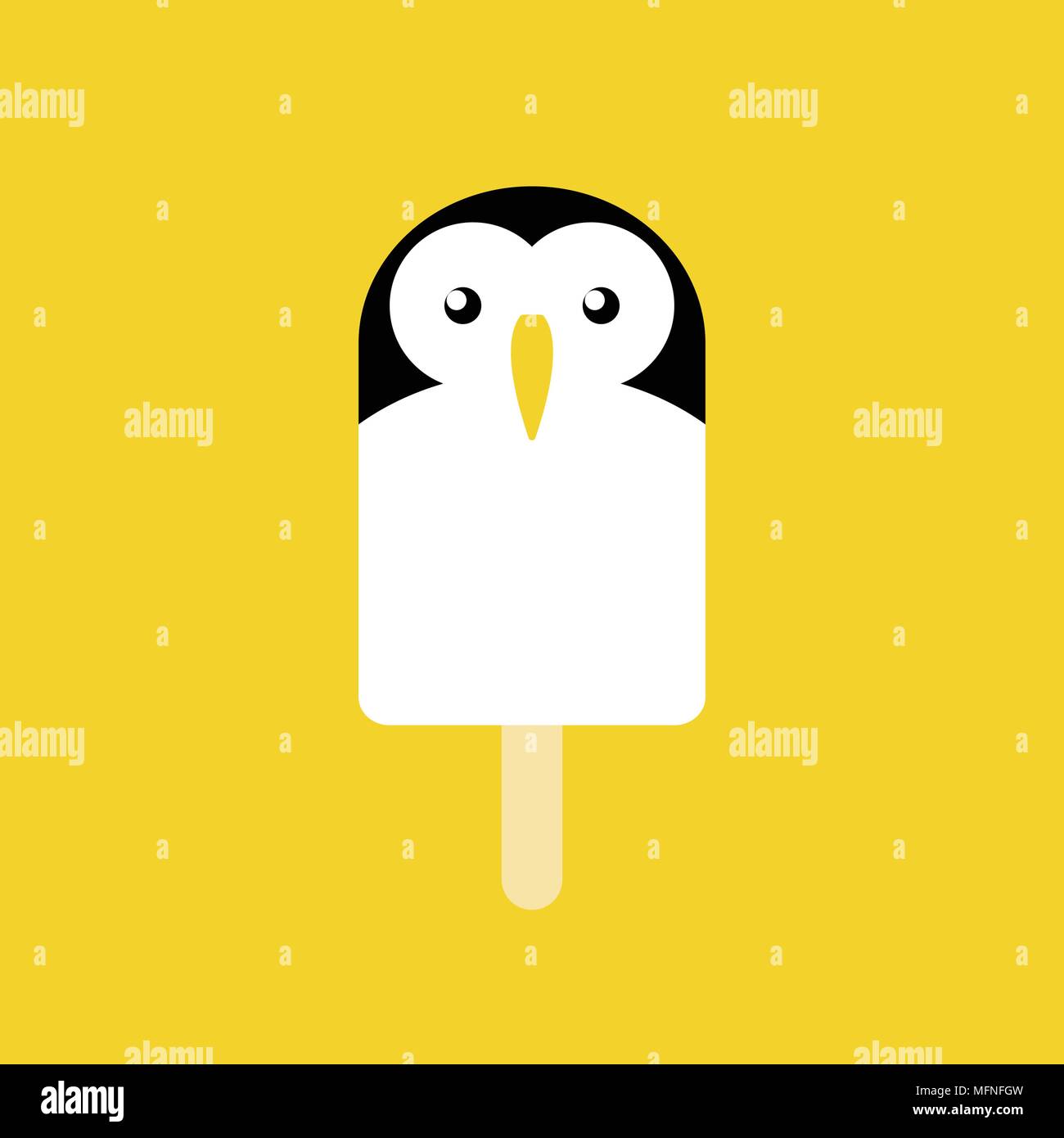 Penguin with ice cream Stock Vector Images - Alamy