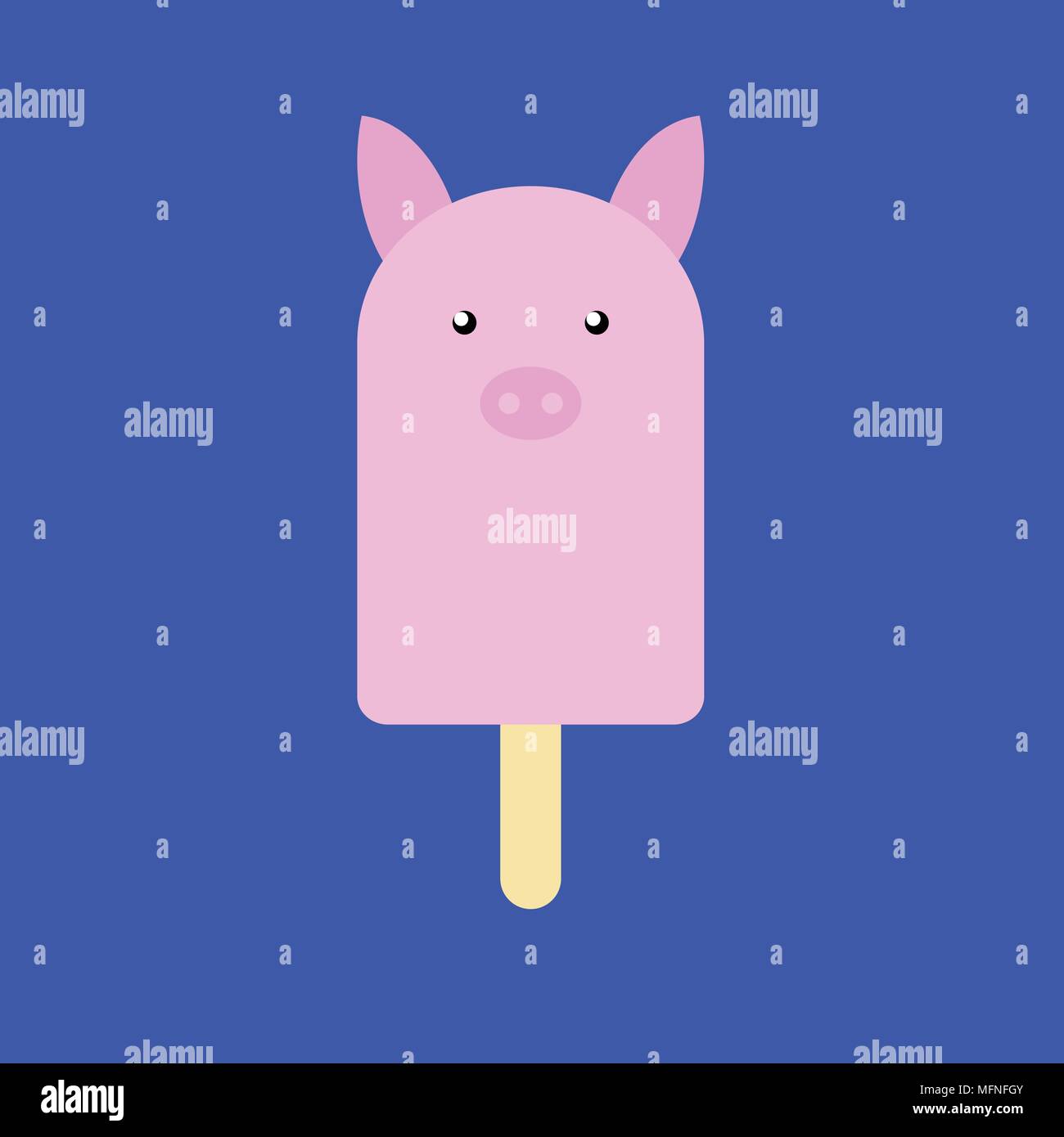 Popsicle in the shape of a Pig Stock Vector Image & Art - Alamy