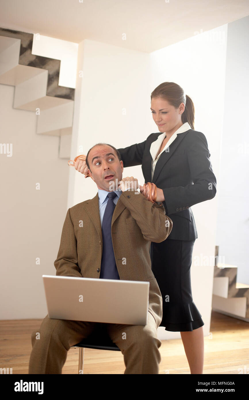 Strangling frustration hi-res stock photography and images - Alamy
