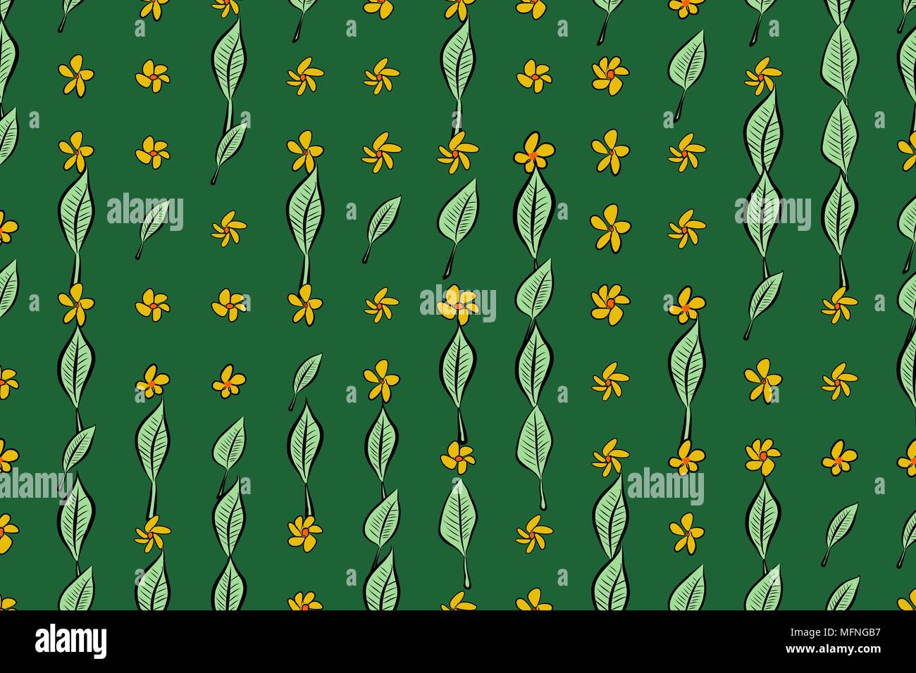 Illustrations of leaves & flowers. Good for web page, wallpaper ...