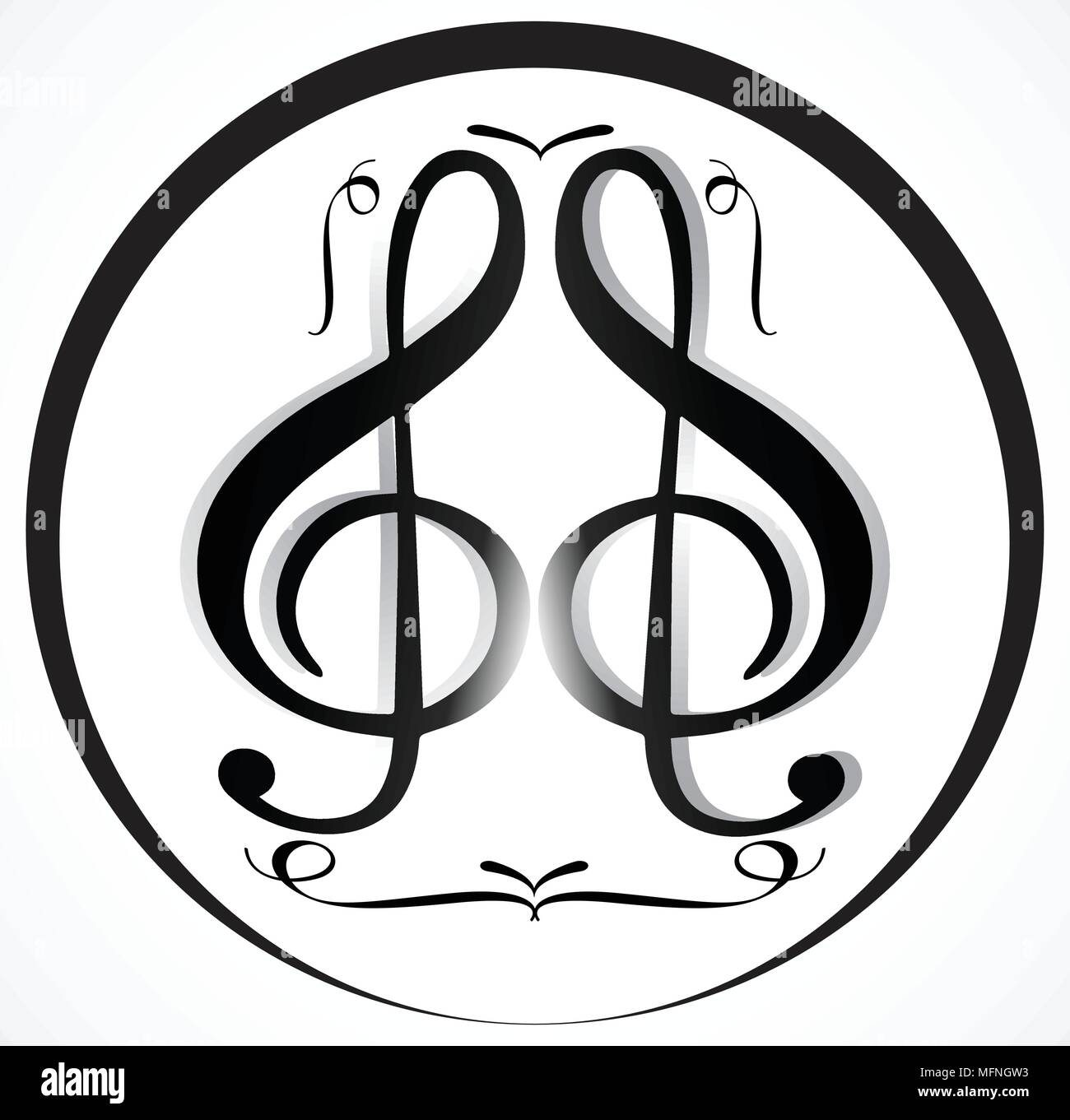 Music note background with music symbol icon collection Stock Vector ...