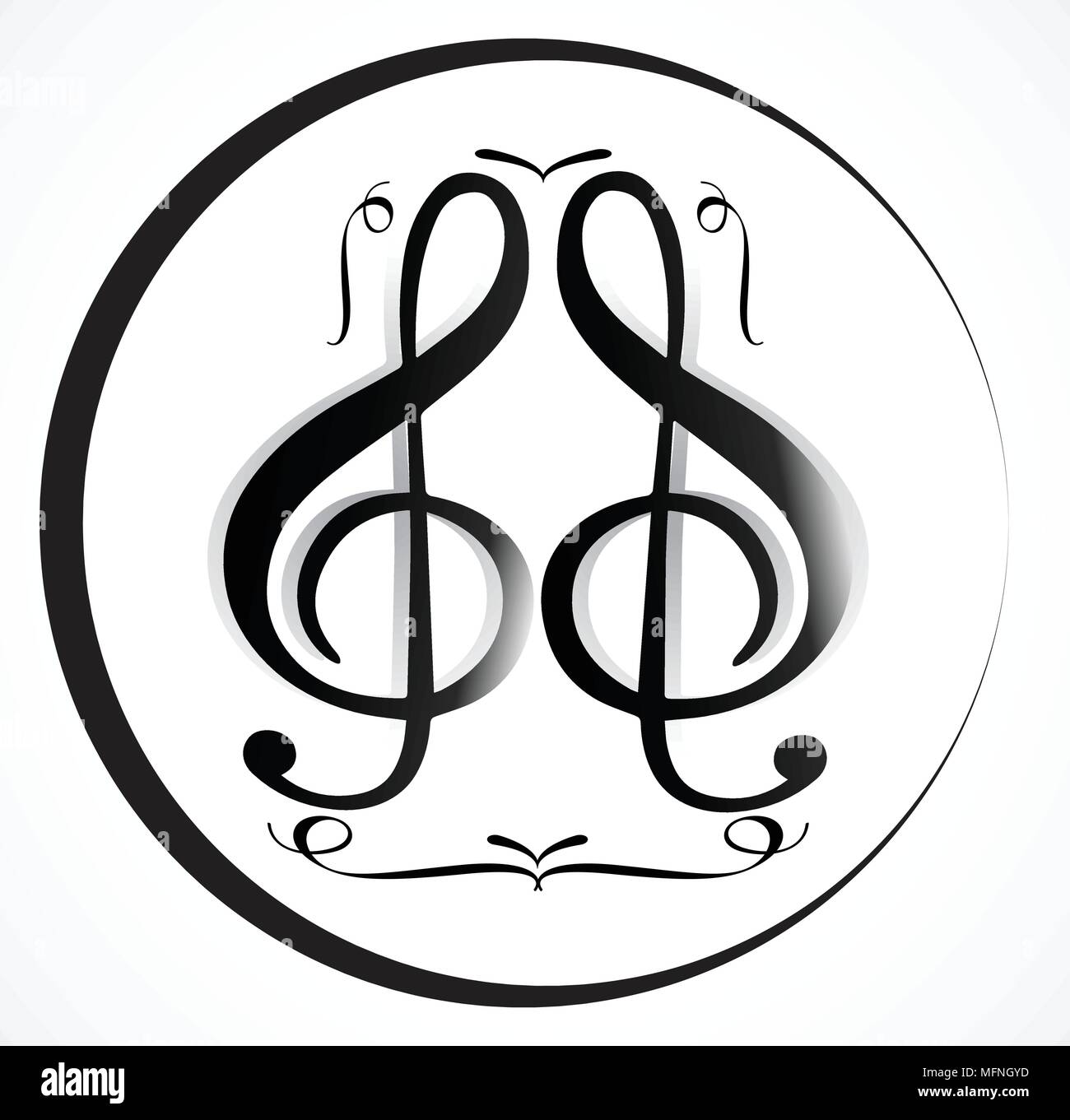 Music note background with music symbol icon collection Stock Vector ...