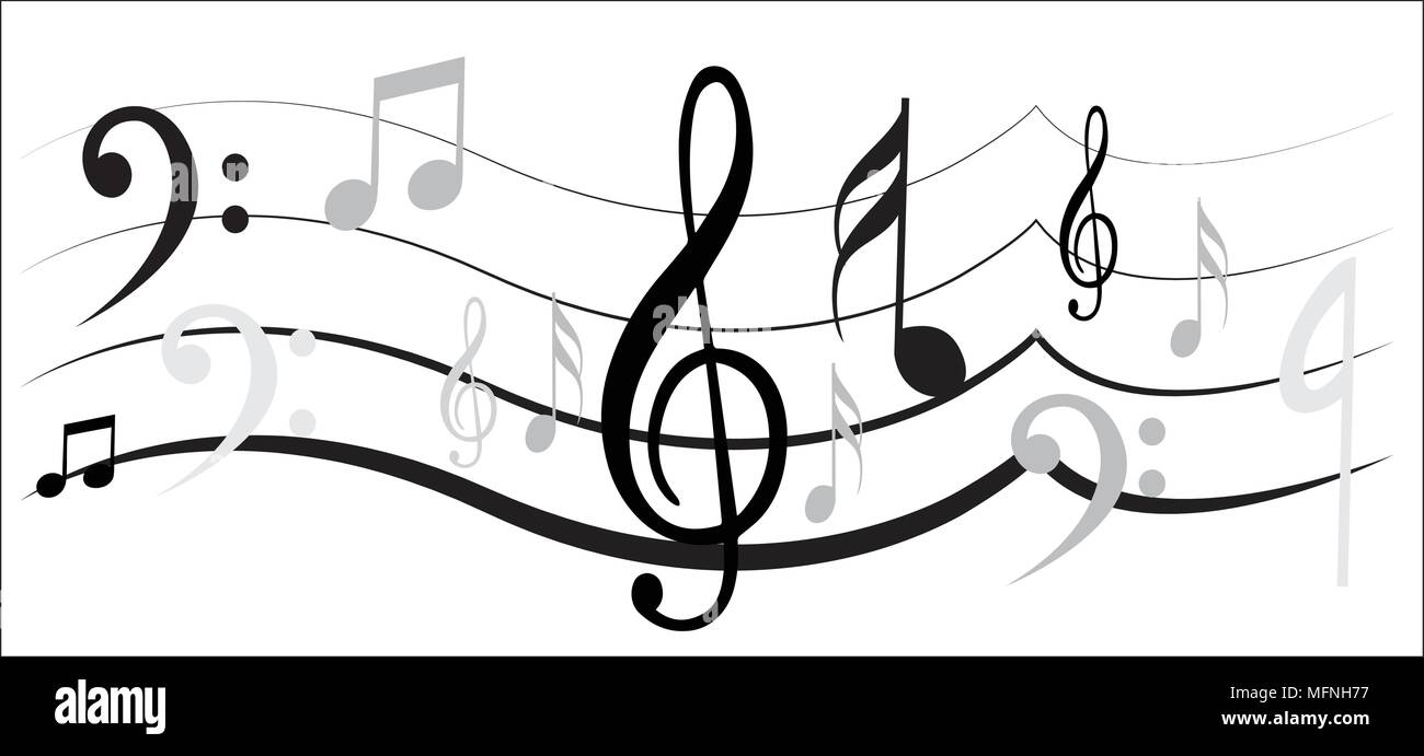 Music note background with music symbol icon collection Stock Vector ...