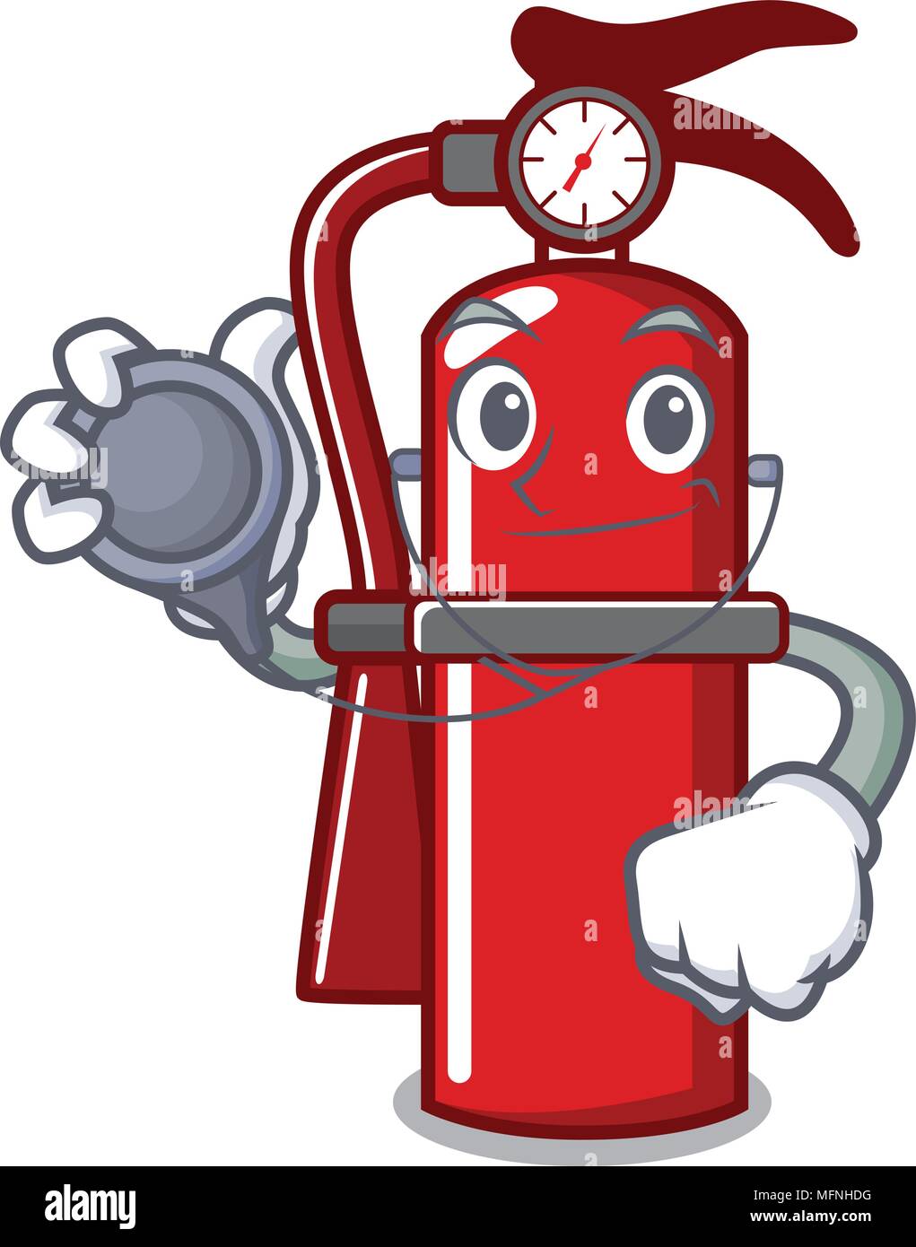 Doctor fire extinguisher character cartoon Stock Vector Image & Art - Alamy