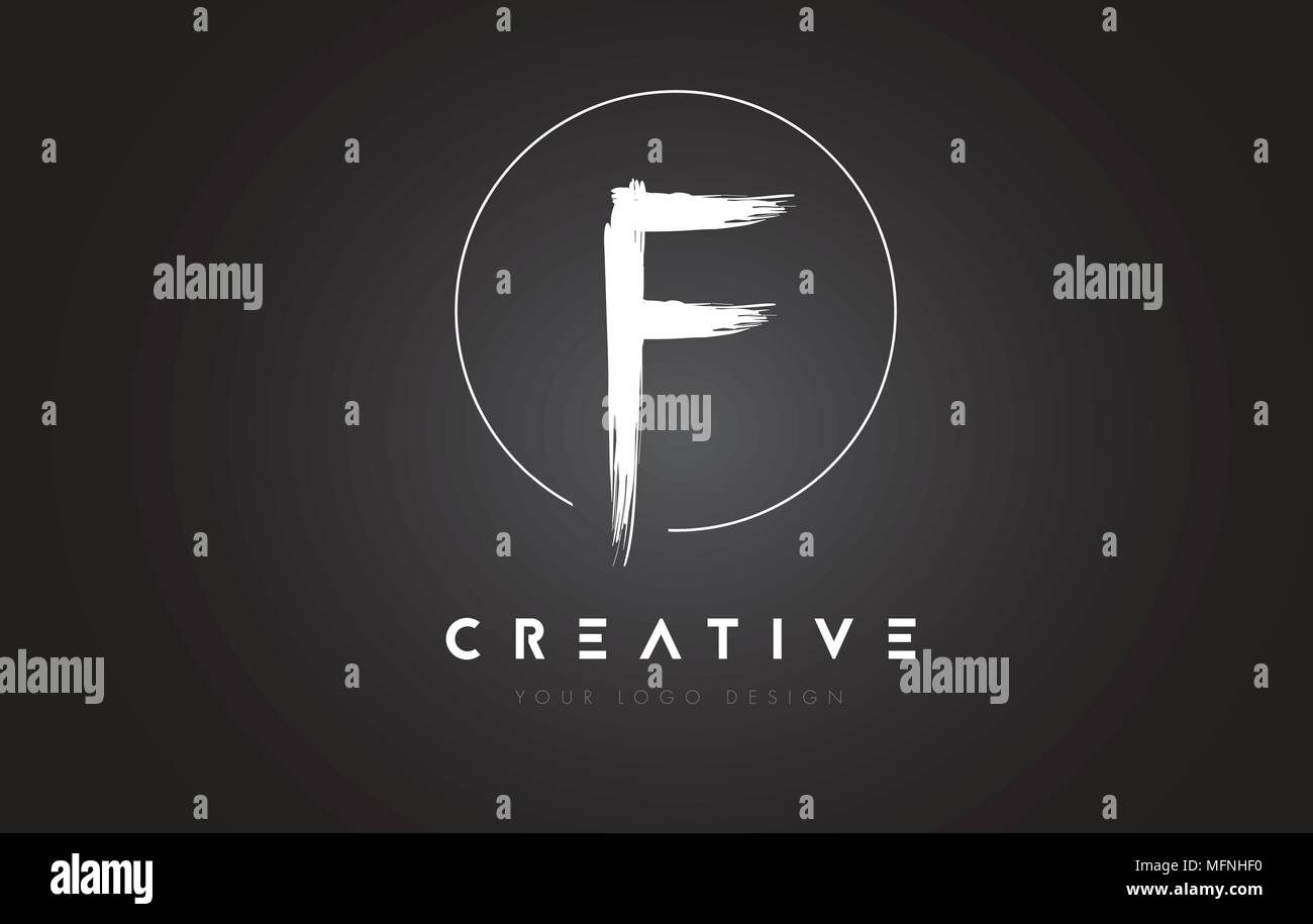 F Brush Letter Logo Design. Artistic Handwritten Brush Letters Logo ...