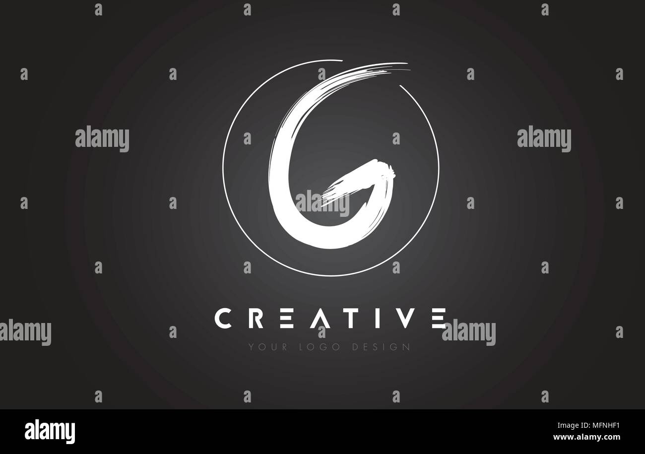 G Brush Letter Logo Design. Artistic Handwritten Brush Letters Logo ...