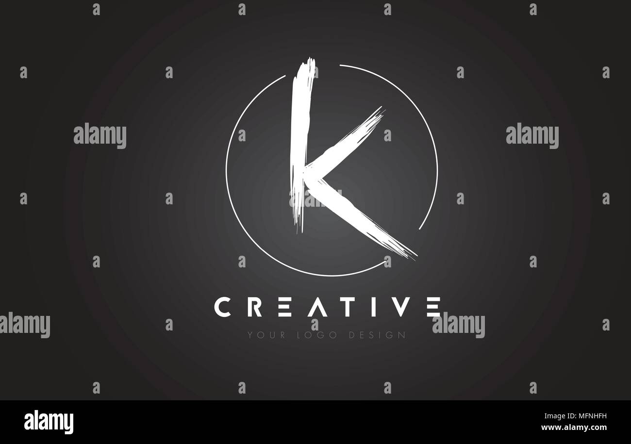 K Brush Letter Logo Design. Artistic Handwritten Brush Letters Logo ...
