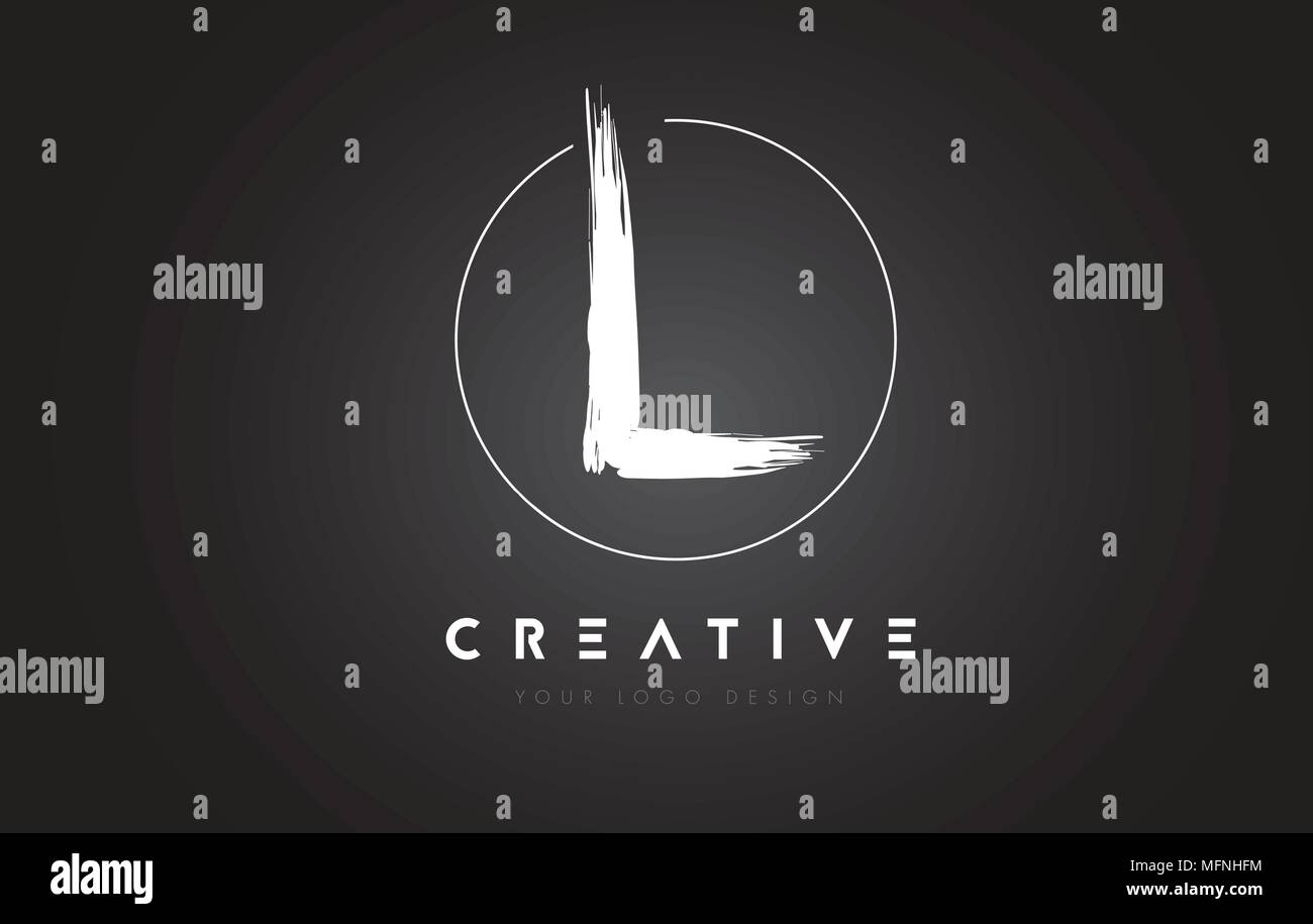 L Brush Letter Logo Design. Artistic Handwritten Brush Letters Logo ...