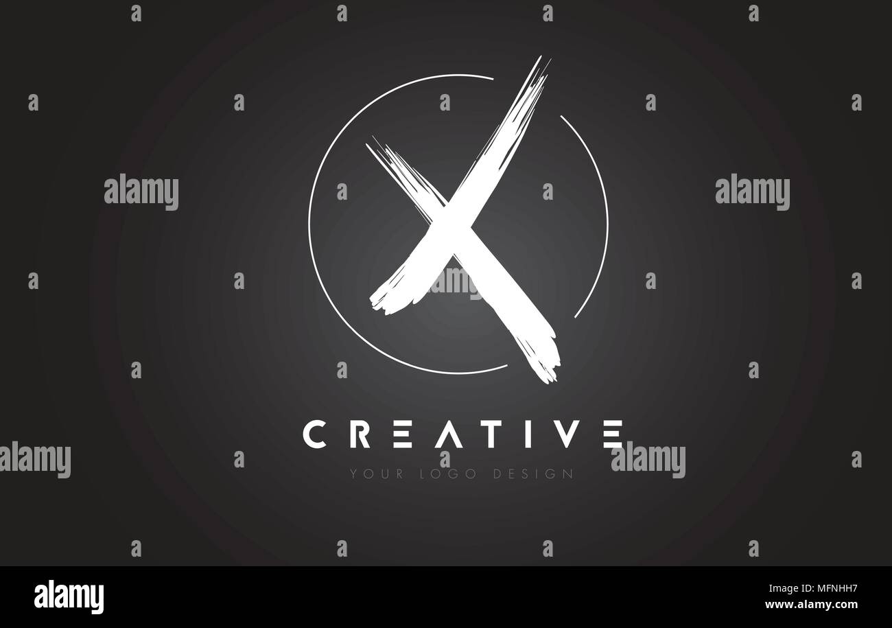 X Brush Letter Logo Design. Artistic Handwritten Brush Letters Logo ...