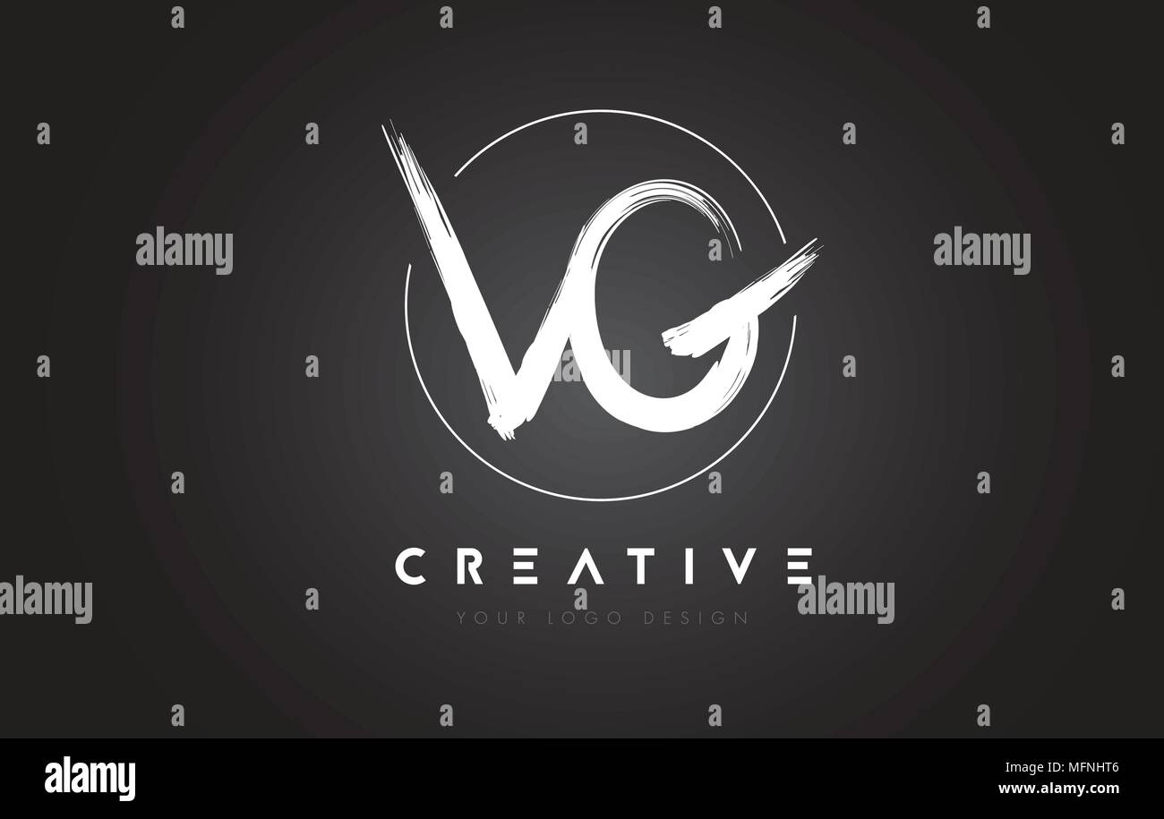 VG Brush Letter Logo Design. Artistic Handwritten Brush Letters Logo ...