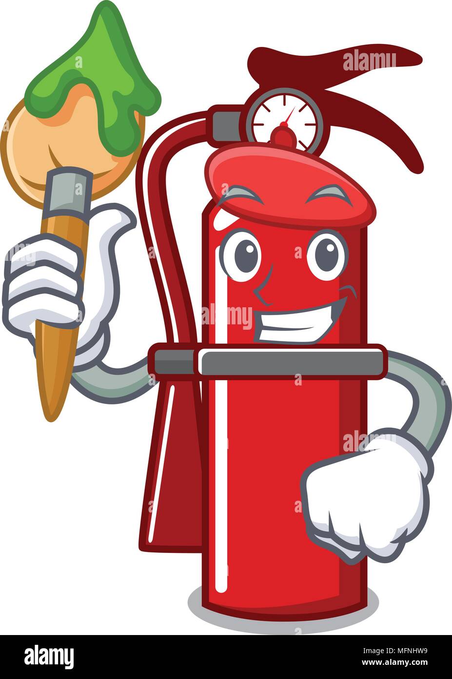 Artist fire extinguisher character cartoon Stock Vector Image & Art - Alamy