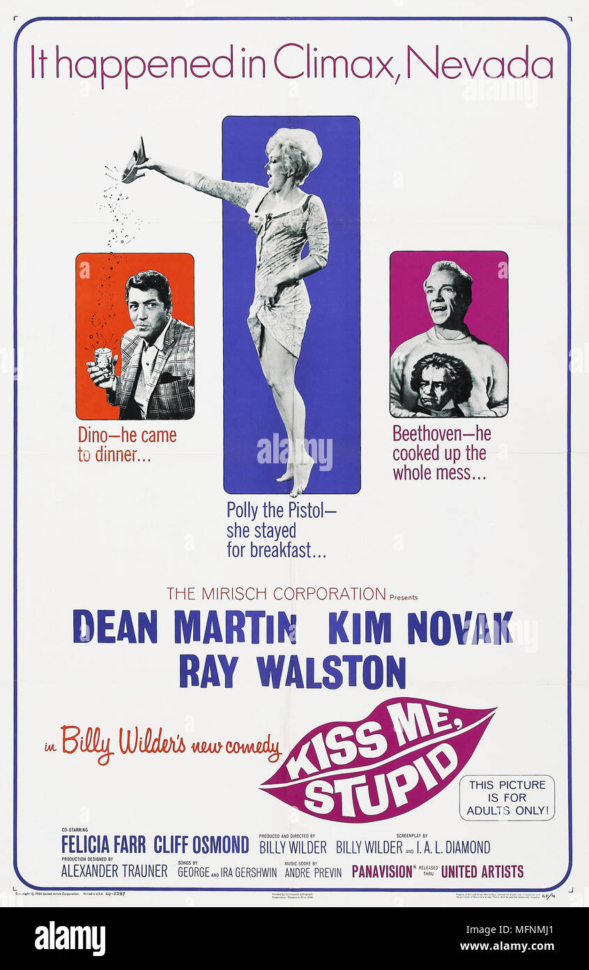 Kiss Me, Stupid USA Director : Billy Wilder Dean Martin, Kim Novak, Ray ...