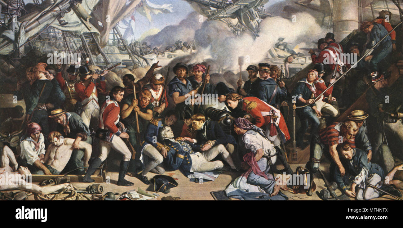 Battle of trafalgar nelson painting hi-res stock photography and images ...