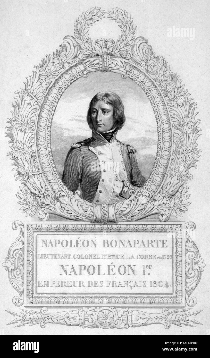 Napoleon I (1769-1821). Engraving Stock Photo - Alamy
