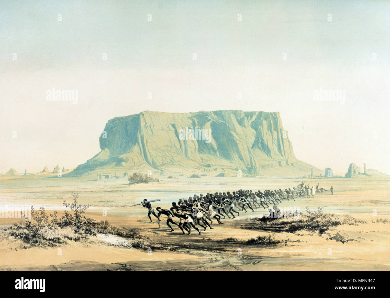 View of Mount Barkal', 1842-1845. Lithograph after Karl Richard Lepsius ...