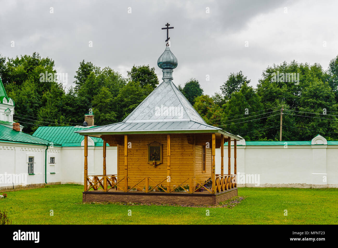 Wall of the Old Ladoga Monastery, Russian Federation Stock Photo - Alamy