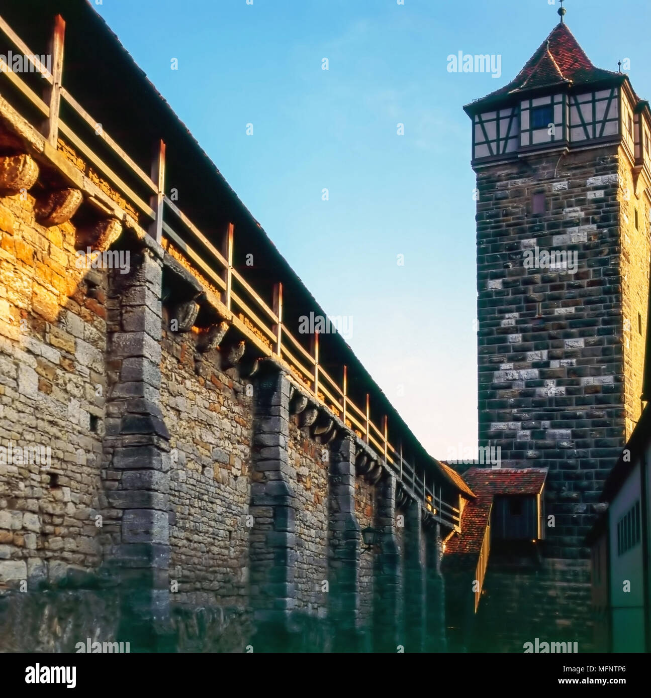 City walls in Rothenburg, Germany Stock Photo - Alamy