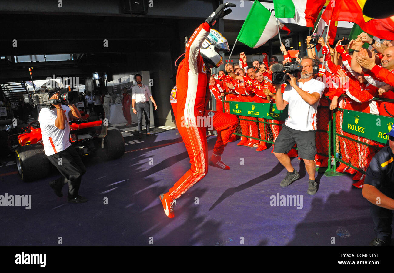 Sebastian Vettel celebrates victory at the Formula One Australian Grand ...