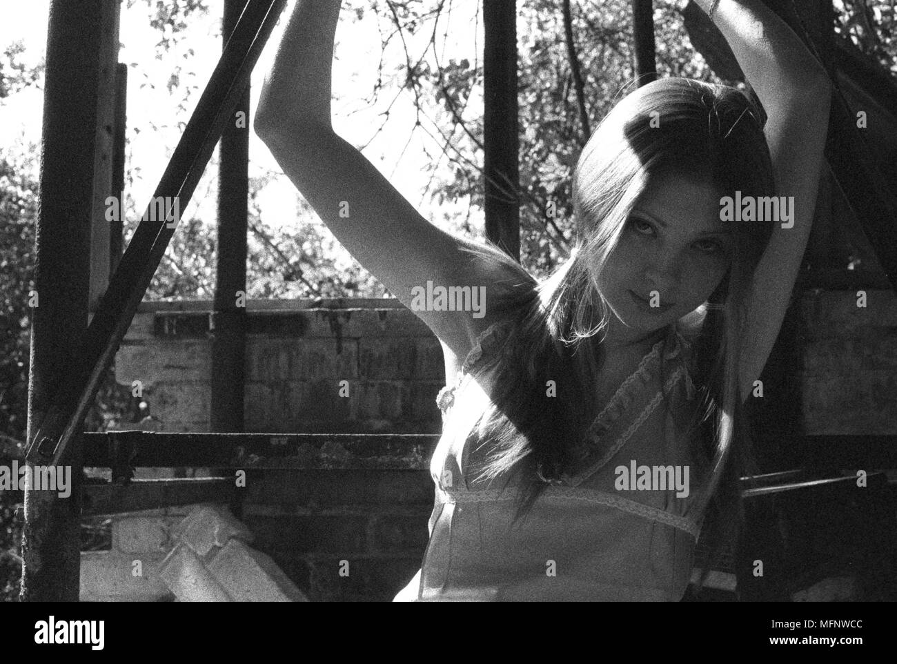 Young Woman With Her Arms Up Ref Crb462 103531 0008 Compulsory Credit Caroline Taylor