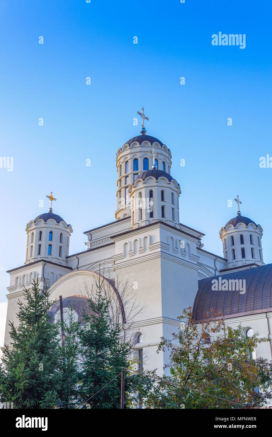 Romanian Orthodox Church in Onesti, Bacau County, Romania Stock Photo ...