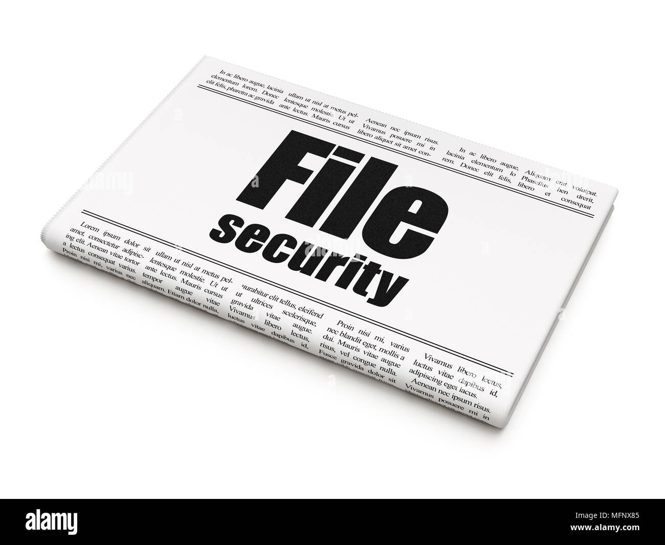 Privacy concept: newspaper headline File Security Stock Photo - Alamy