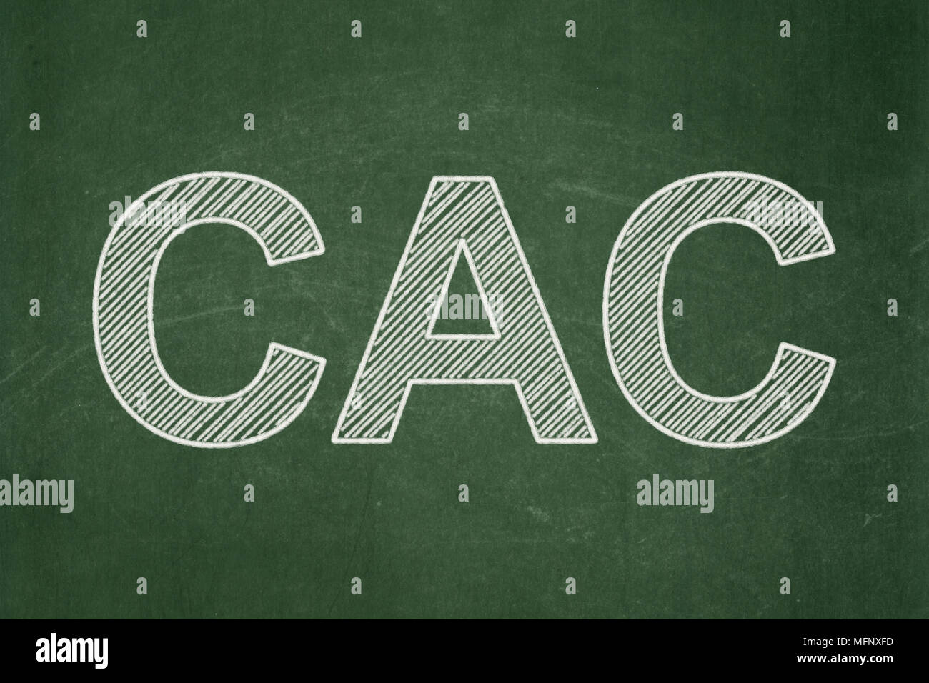 Stock market indexes concept: CAC on chalkboard background Stock Photo ...