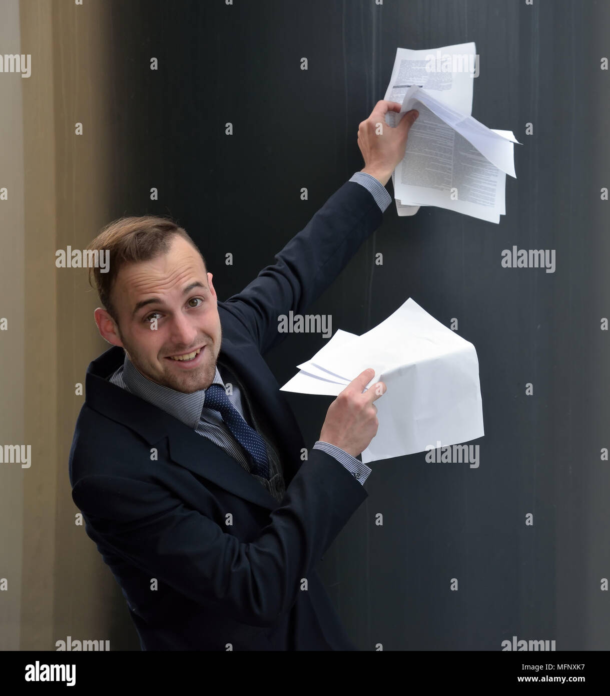 businessman making a report Stock Photo - Alamy