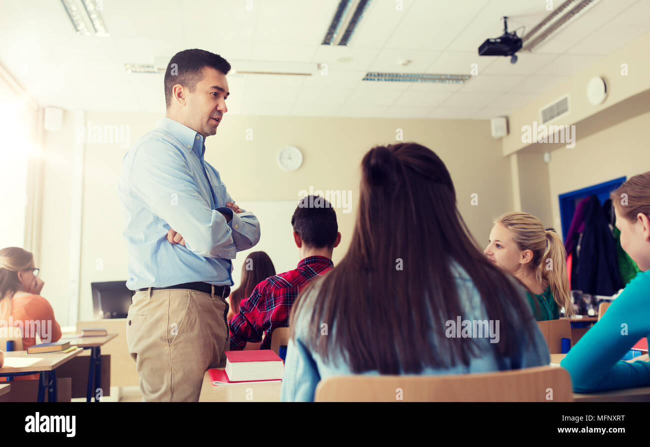 Middle school student talking classroom hi-res stock photography and ...