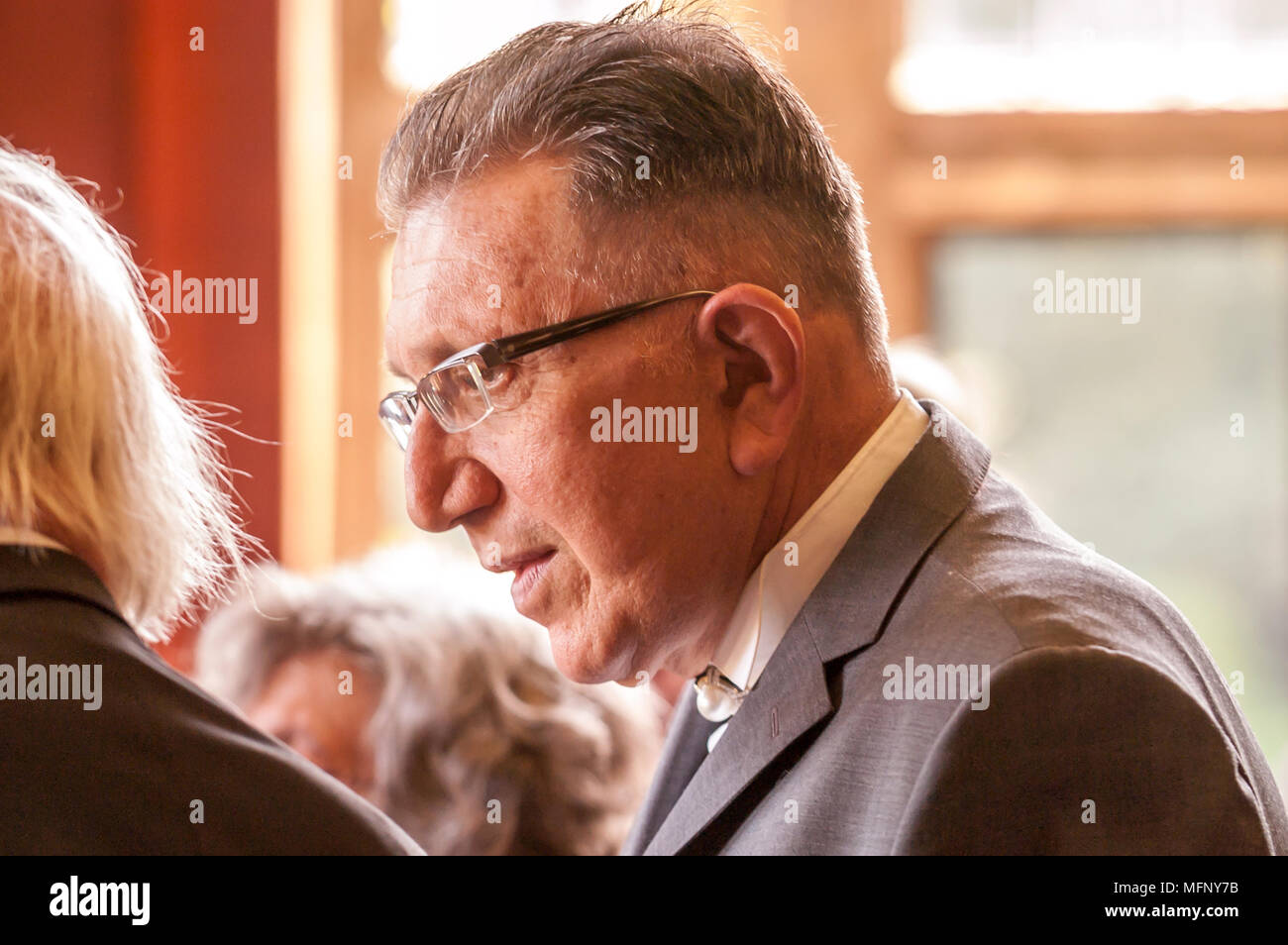 Philanthropists Diane and Michael Bienes in the Old Green Room at ...
