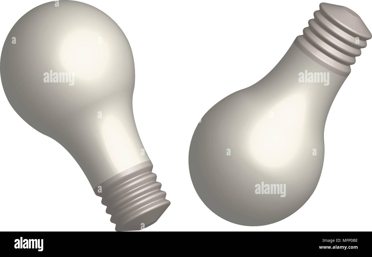 Set of light bulbs in 3D view, vector Stock Vector Image & Art - Alamy
