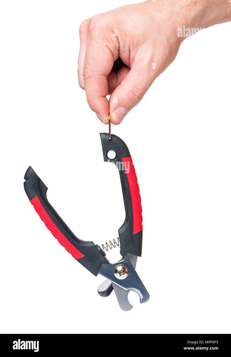 Hand with scissors for claws Stock Photo - Alamy