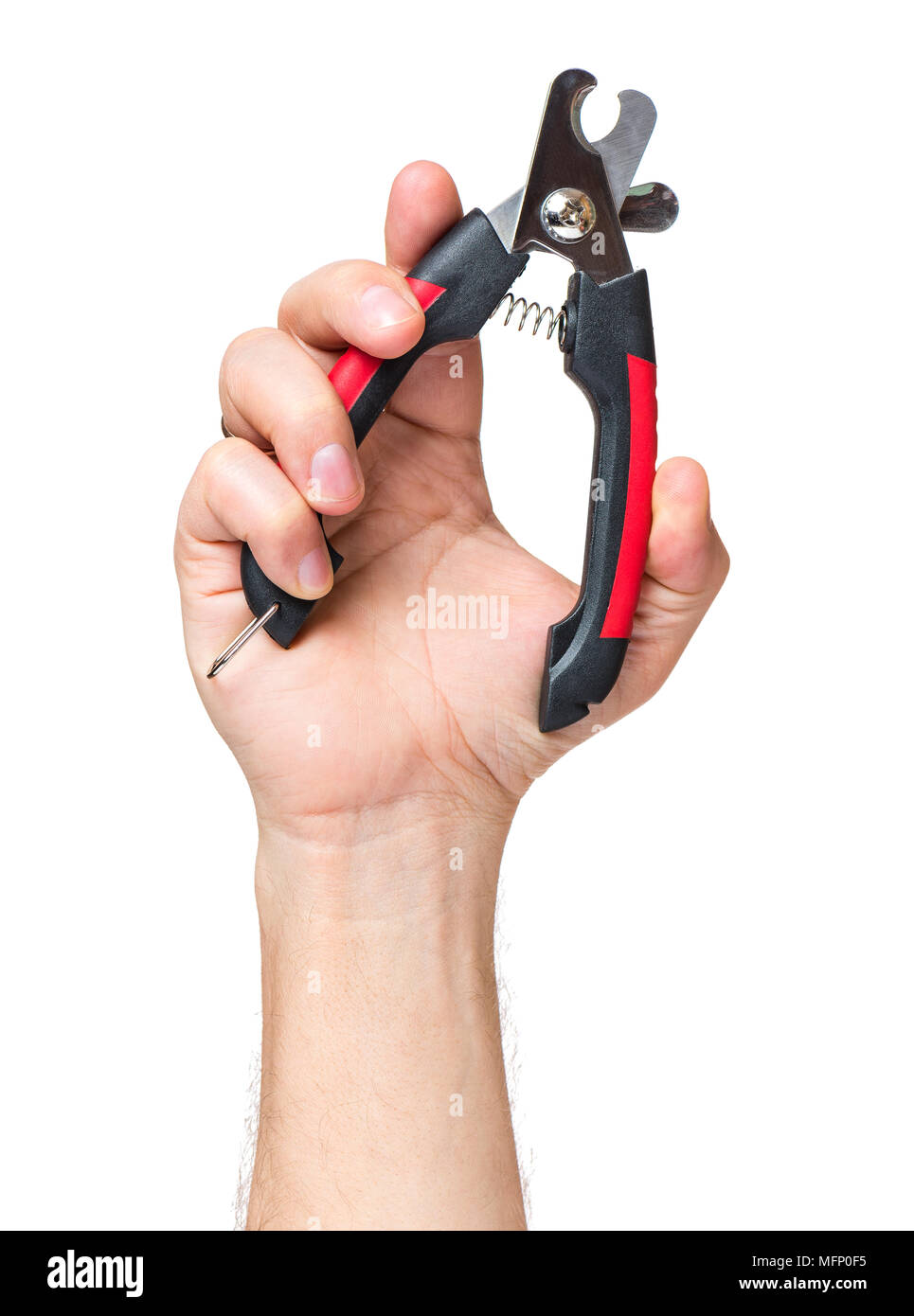 Hand with scissors for claws Stock Photo - Alamy