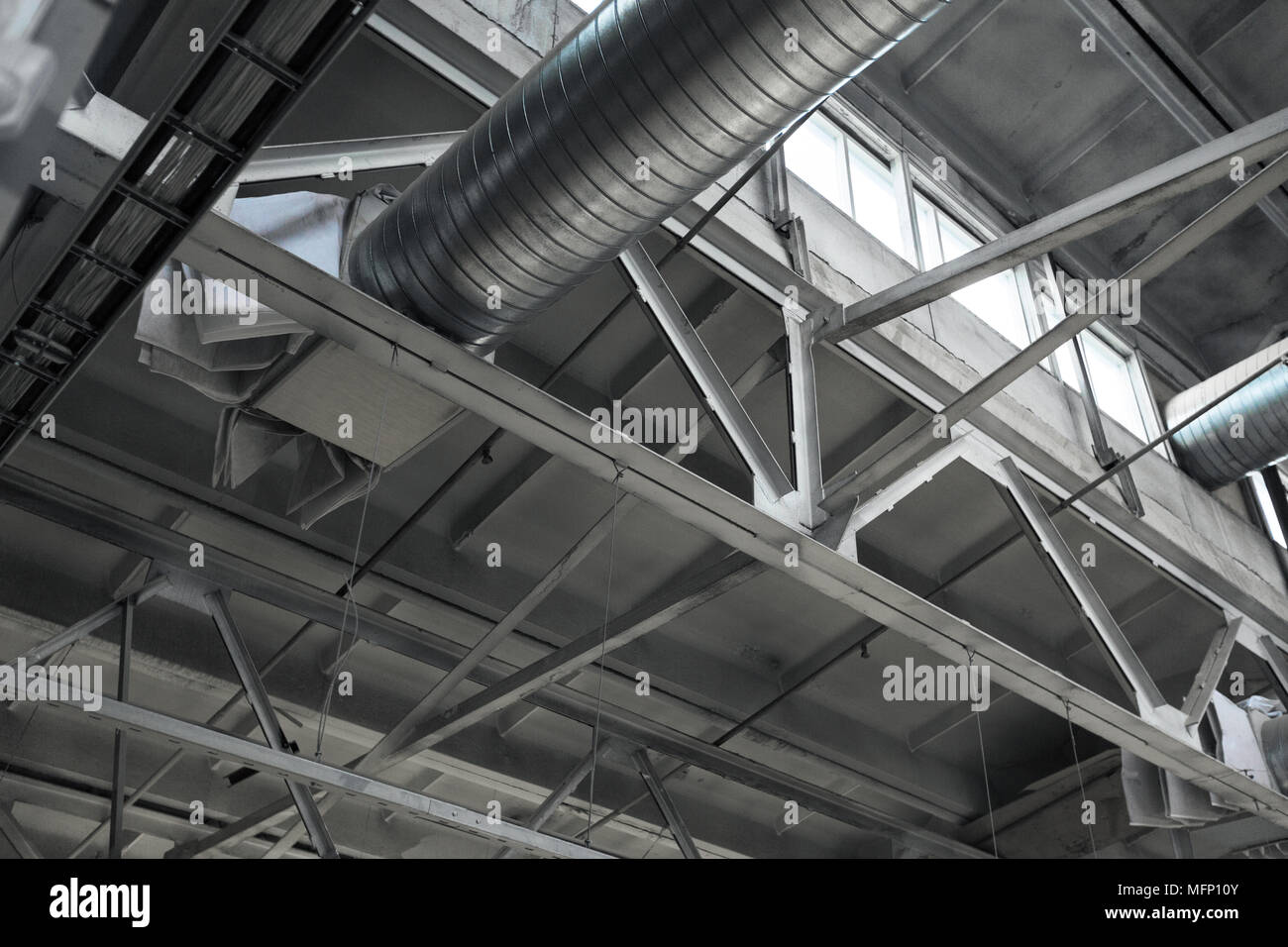 ventilation pipes at factory shop Stock Photo - Alamy