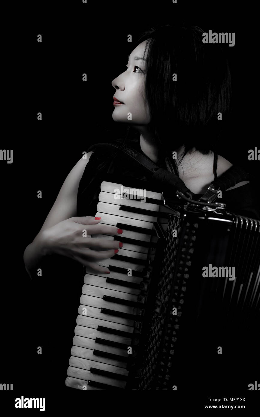 Young Woman Playing Accordion High Resolution Stock Photography and ...