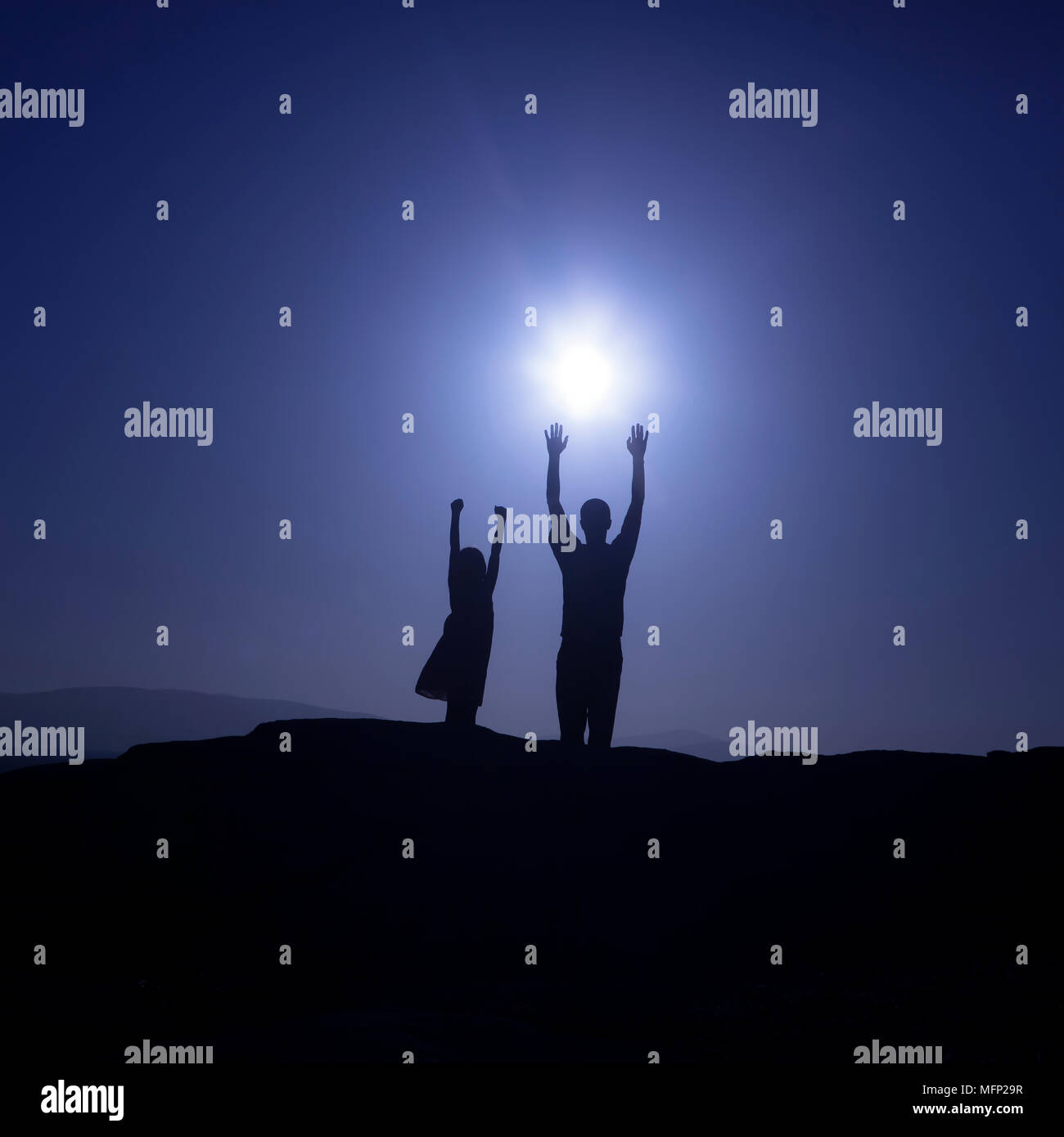 Child hand reaching for sun hi-res stock photography and images - Alamy