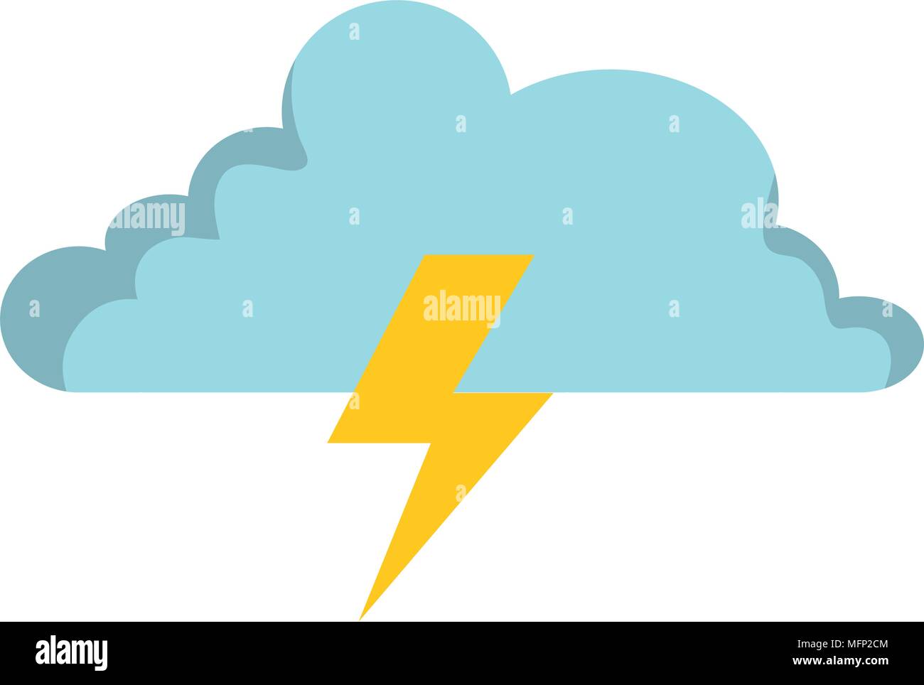 cloud weather with rays vector illustration design Stock Vector Image ...