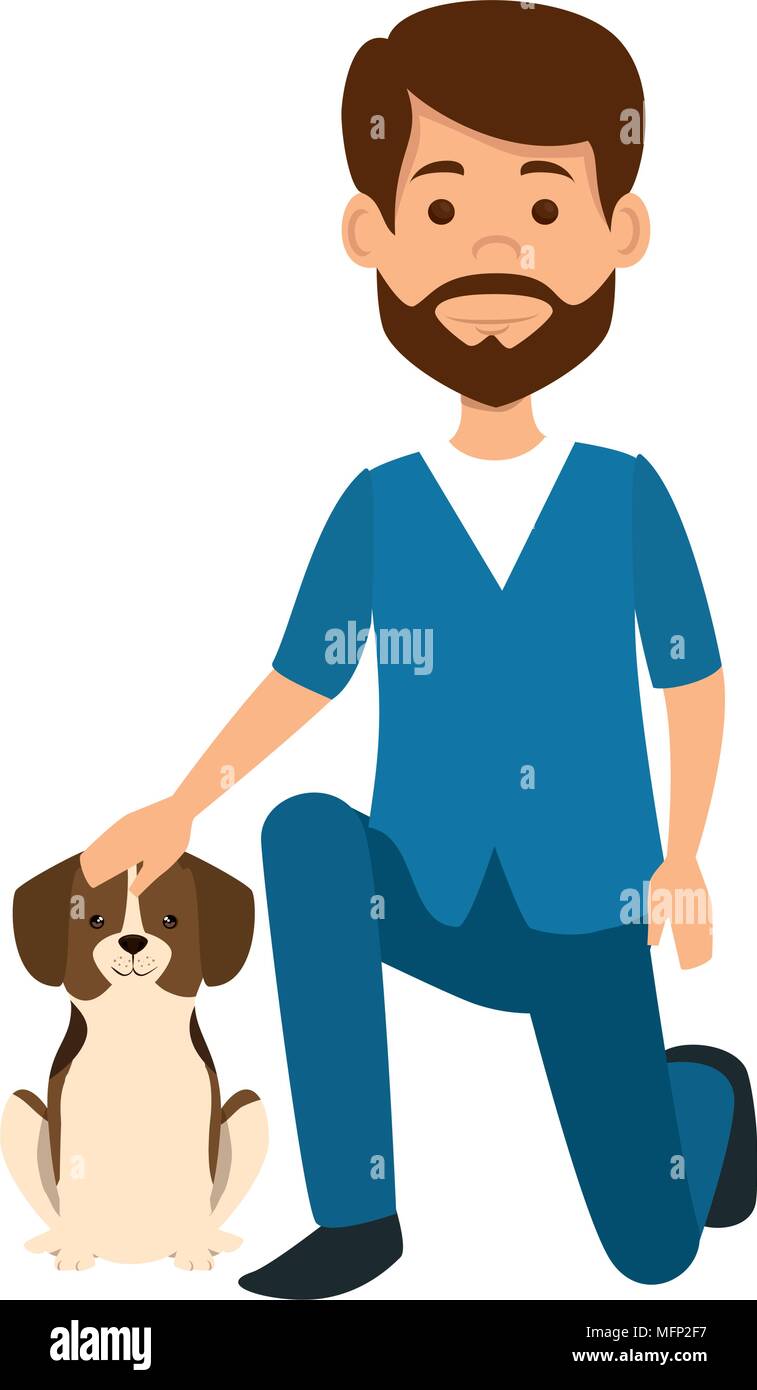 veterinary doctor with dog avatar character vector illustration design ...