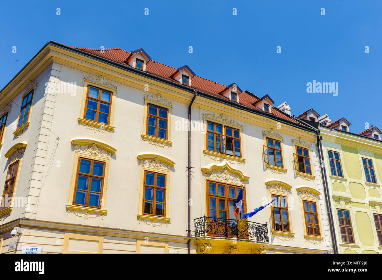 Architecture of the most touristic part of Bratislava, Slovakia Stock ...