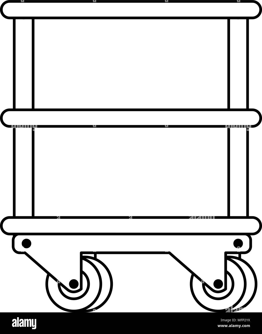 table with operating room wheels vector illustration design Stock ...