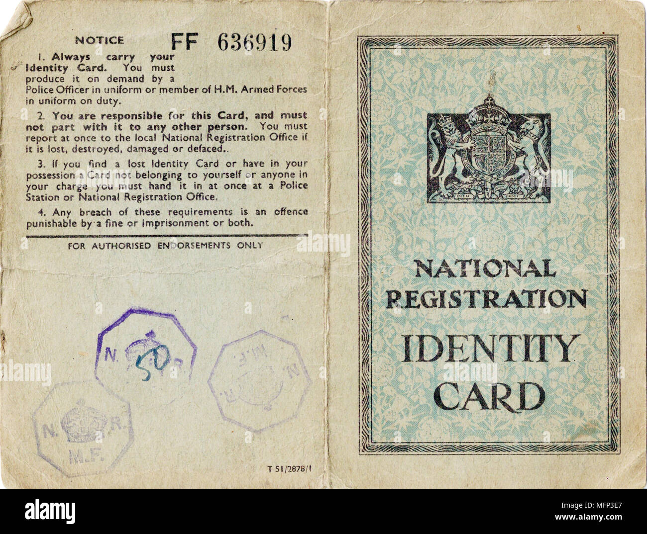 National registration identity card hi-res stock photography and images ...