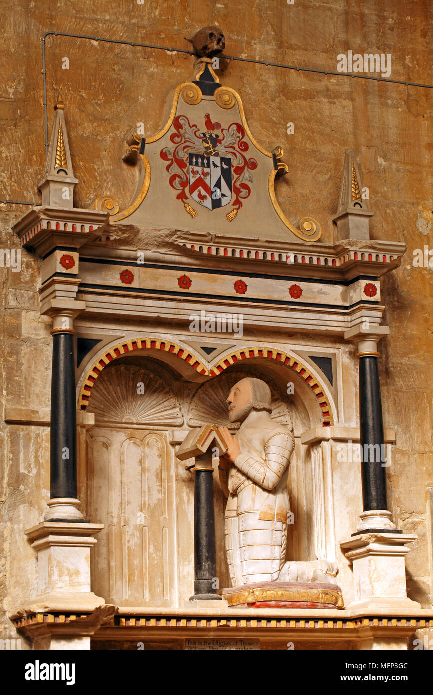 Effigy of Thomas Williams of Cornden. Winchcombe church, Cotswolds ...